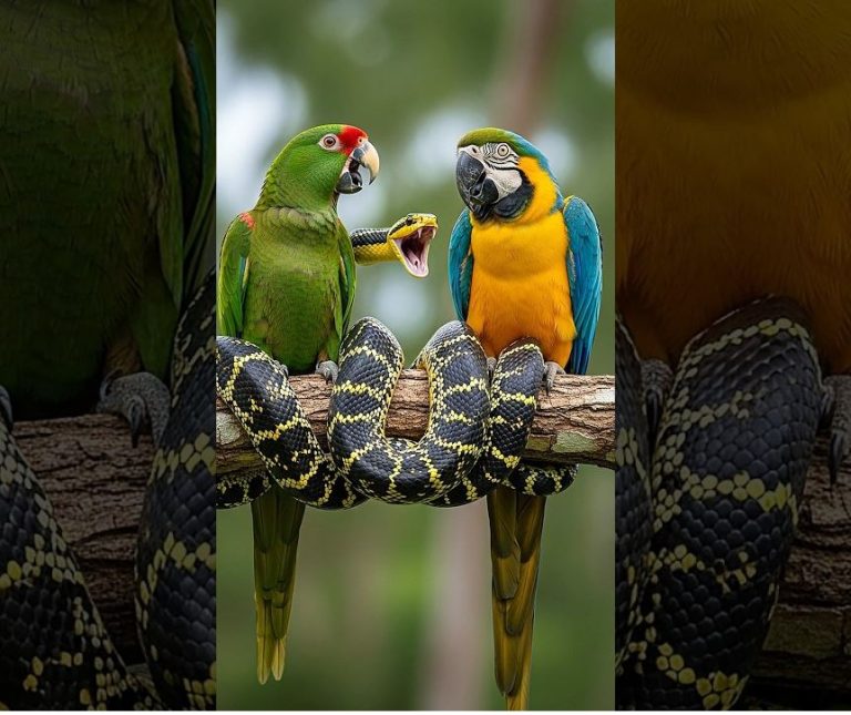 Powerful Snake Attack on a Loving Parrot Pair – Saved by Their Loyal ...