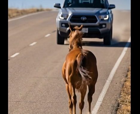 Mom Horse Stops a Car to Save Her Baby – Home
