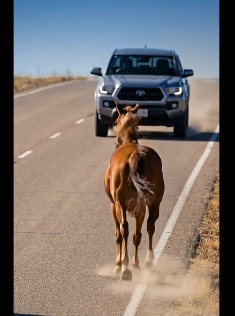 Mom Horse Stops a Car to Save Her Baby – Home